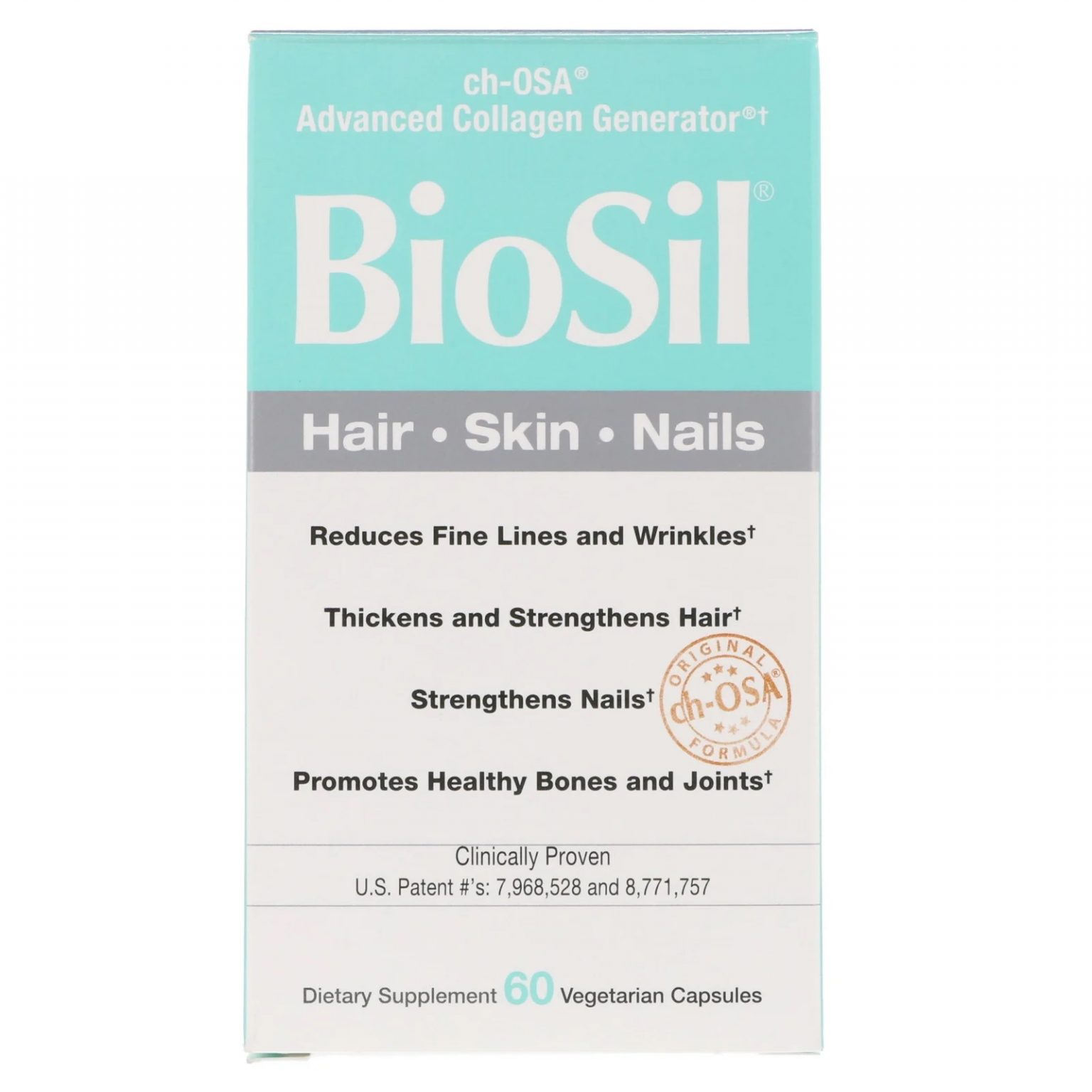 Natural Factors BioSil, ch-OSA (Hair, Skin & Nails) 60 Vegetarian Capsules | Nature's Fix
