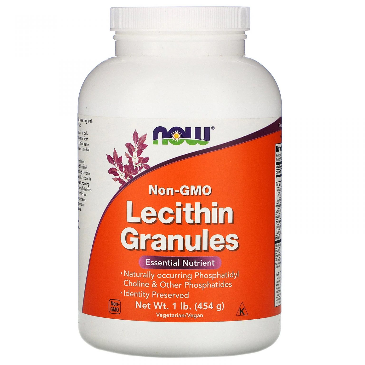 Lecithin Granules Non GMO 454g Now Foods Natures Fix